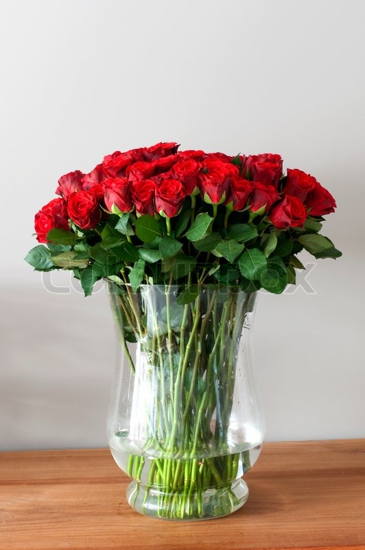 Vase with red roses | Stock image | Colourbox