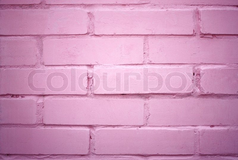 Pink brick wall | Stock image | Colourbox