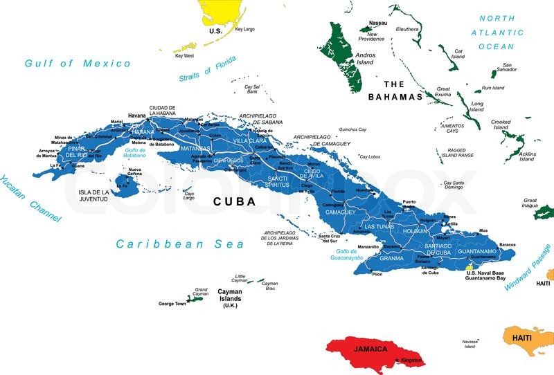 Kuba Karte | Stock-Vektor | Colourbox