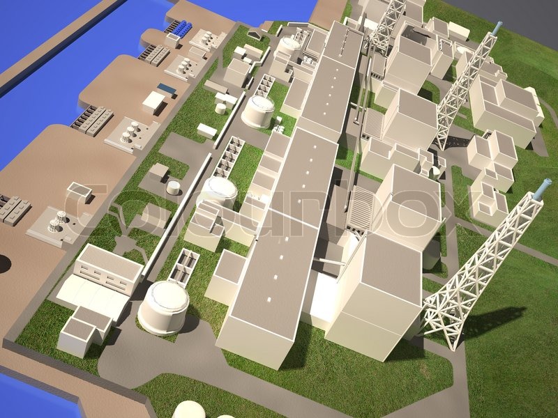 Three-dimensional layout of Fukushima ... | Stock image | Colourbox