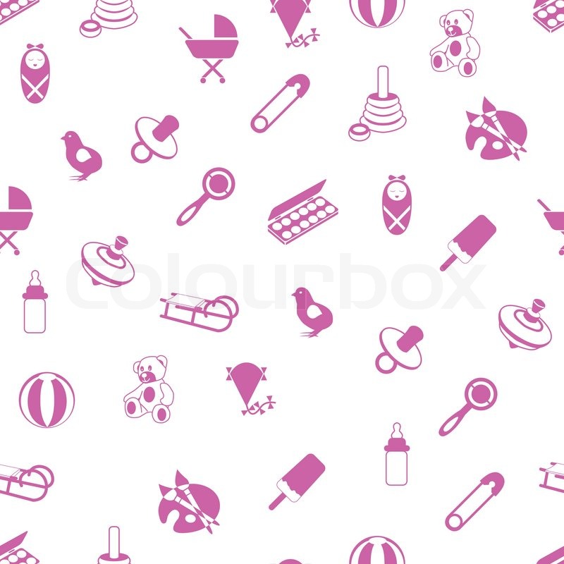 Baby icons pattern | Stock vector | Colourbox