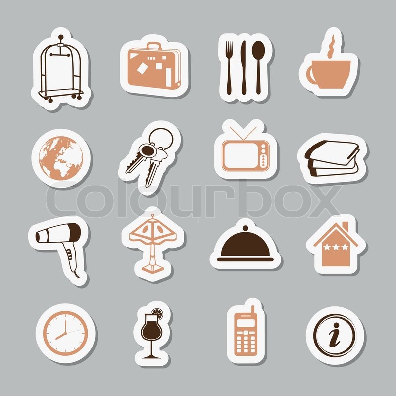 Hotel stickers | Stock vector | Colourbox