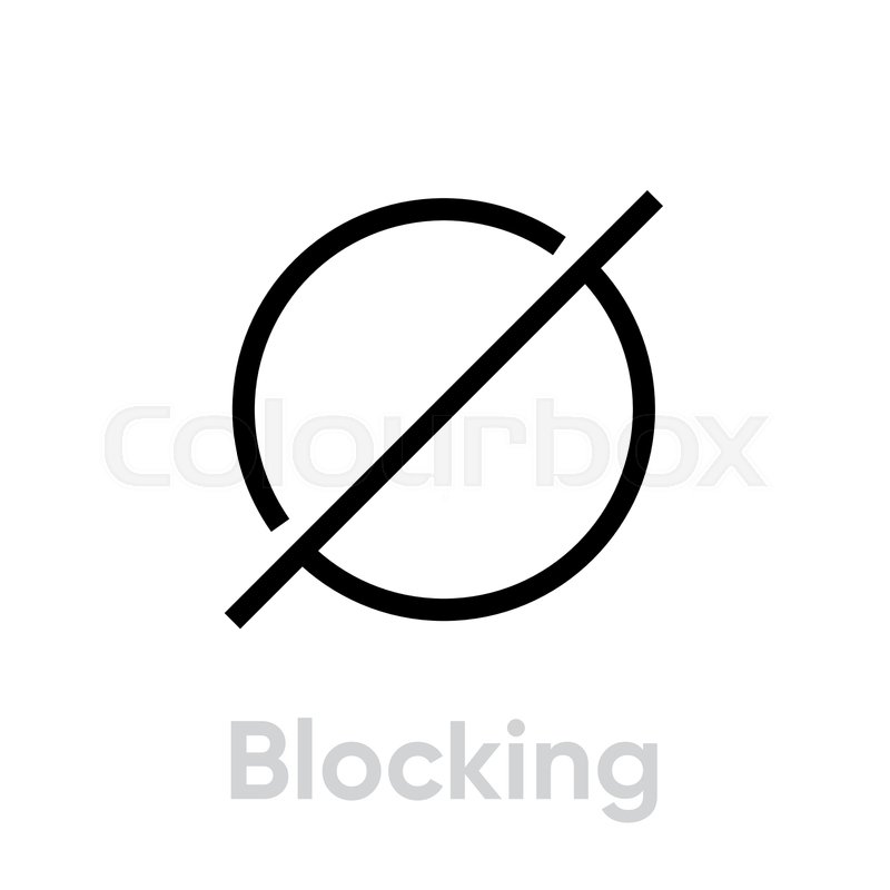 Blocking icon. Editable Vector ... | Stock vector | Colourbox