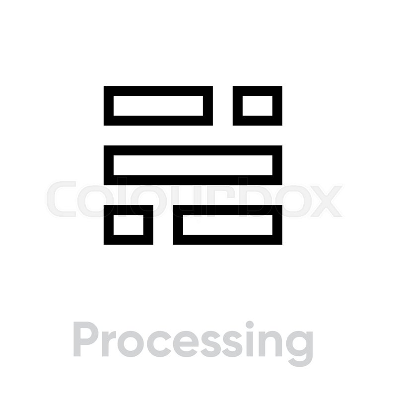 Processing icon. Editable Vector ... | Stock vector | Colourbox