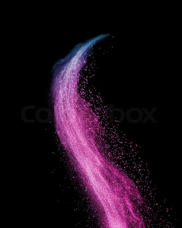 Decorative purple powder or dust fast ... | Stock image | Colourbox