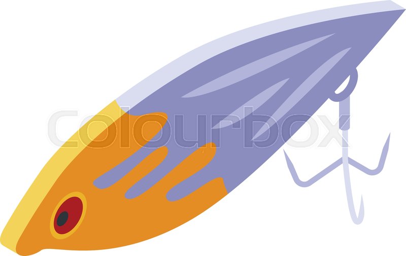 Minnow fishing bait icon. Isometric of ... | Stock vector | Colourbox