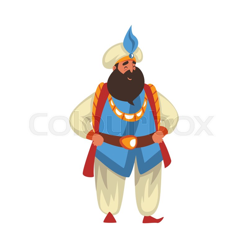 Old Wise Sultan, Oriental Arabian ... | Stock vector | Colourbox