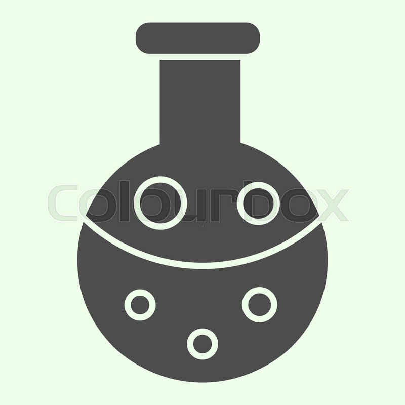 Reagent solid icon. Chemistry lab ... | Stock vector | Colourbox