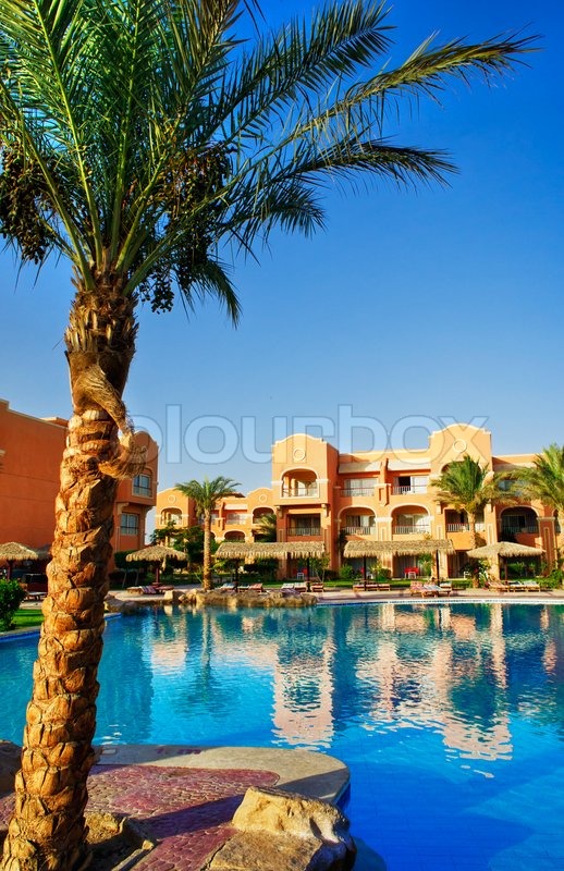 African resort, swimming pool | Stock image | Colourbox