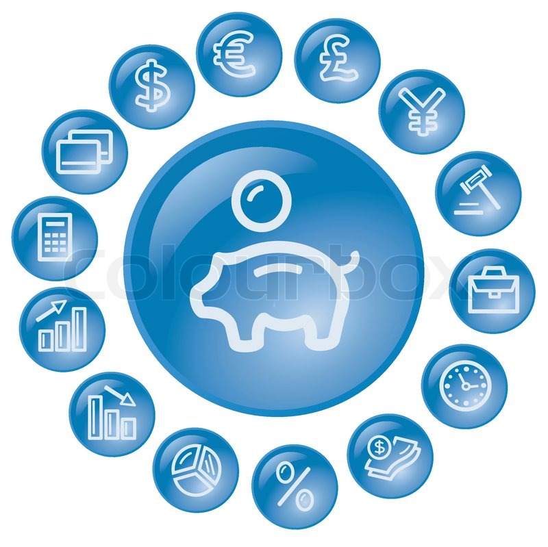 Finance button set | Stock Vector | Colourbox