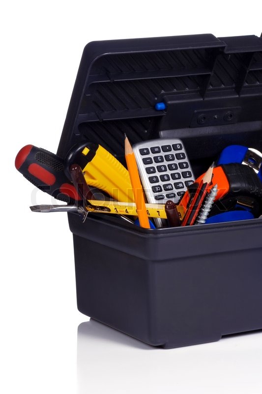 Set of tools in box | Stock image | Colourbox