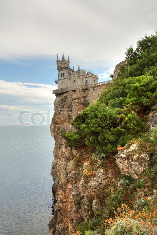 Old castle on cliff | Stock image | Colourbox