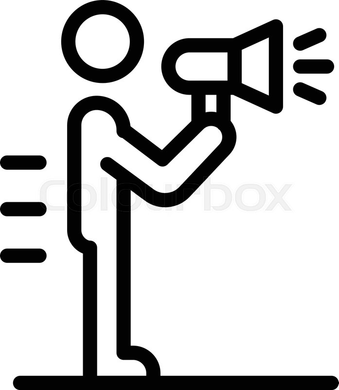 Man With Megaphone Vector