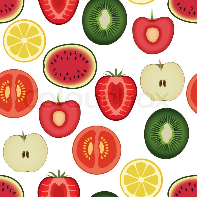 Fruit seamless pattern | Stock vector | Colourbox