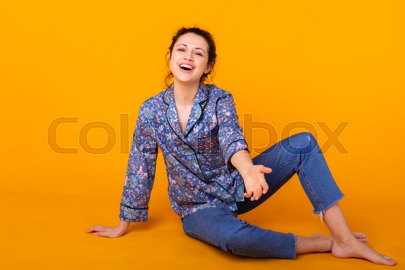 Fashion portrait pretty cool girl ... | Stock image | Colourbox