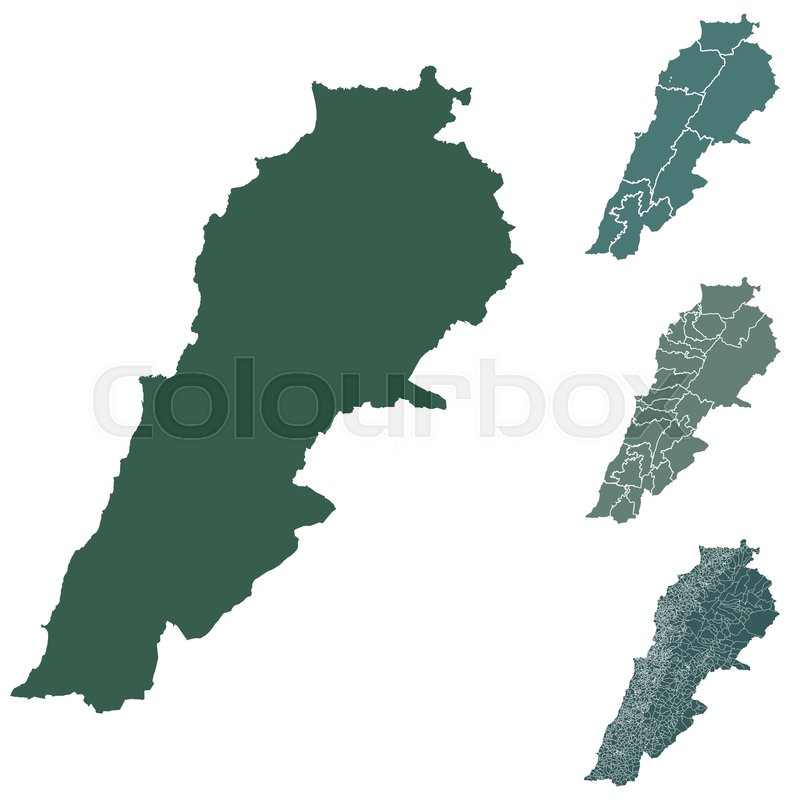Lebanon Map Outline