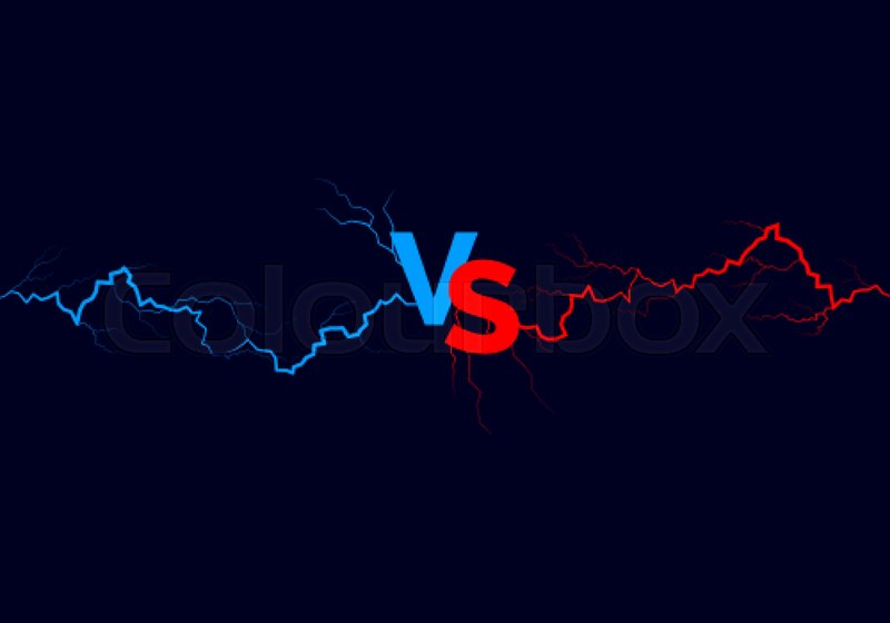 Versus background. Blue and red forces ... | Stock vector | Colourbox