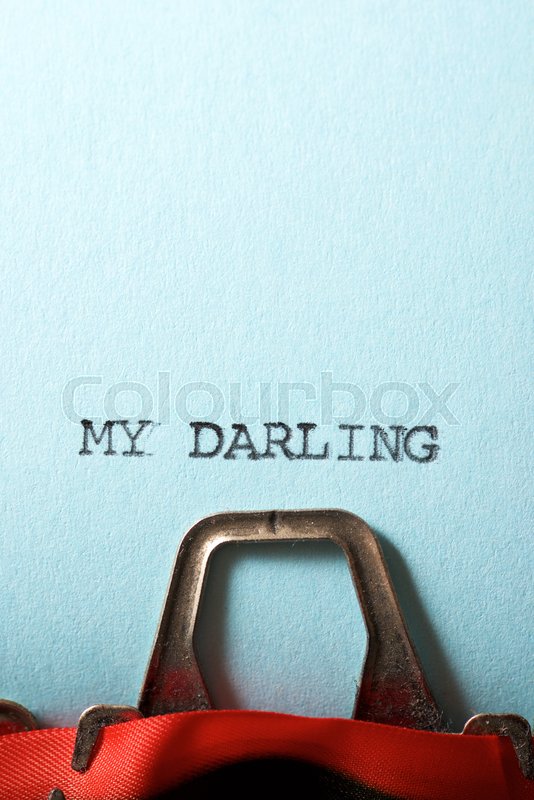 My darling text written on a paper. | Stock image | Colourbox