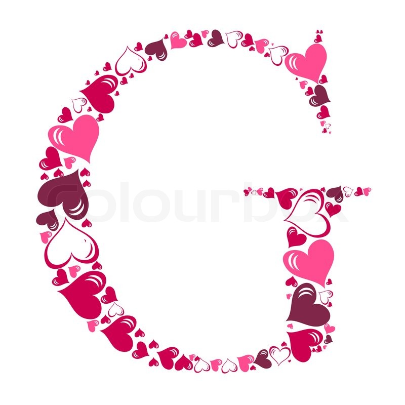Alphabet of hearts vector illustration | Stock vector | Colourbox