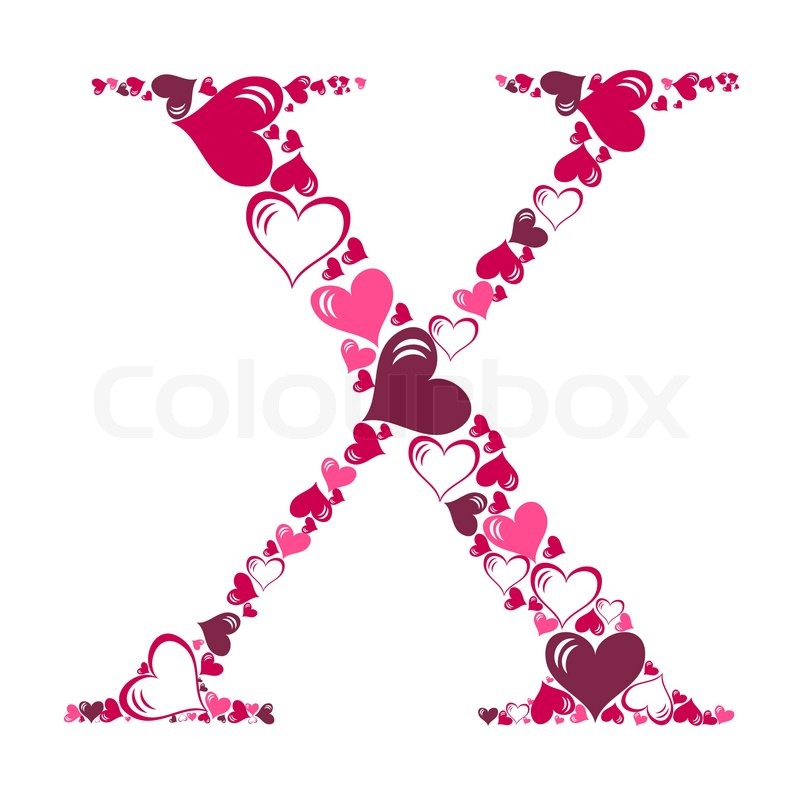 Alphabet of hearts vector illustration | Stock vector | Colourbox