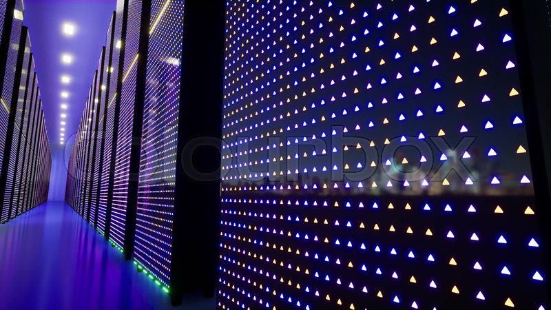 Data center. Blue information ... | Stock video | Colourbox