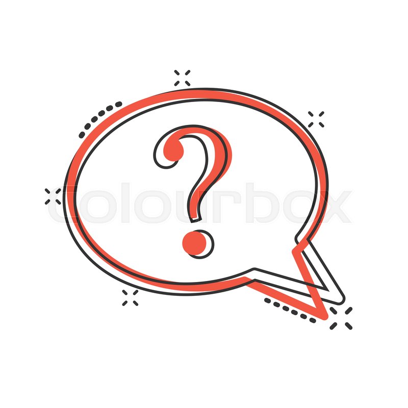 Question mark icon in comic style. ... | Stock vector | Colourbox