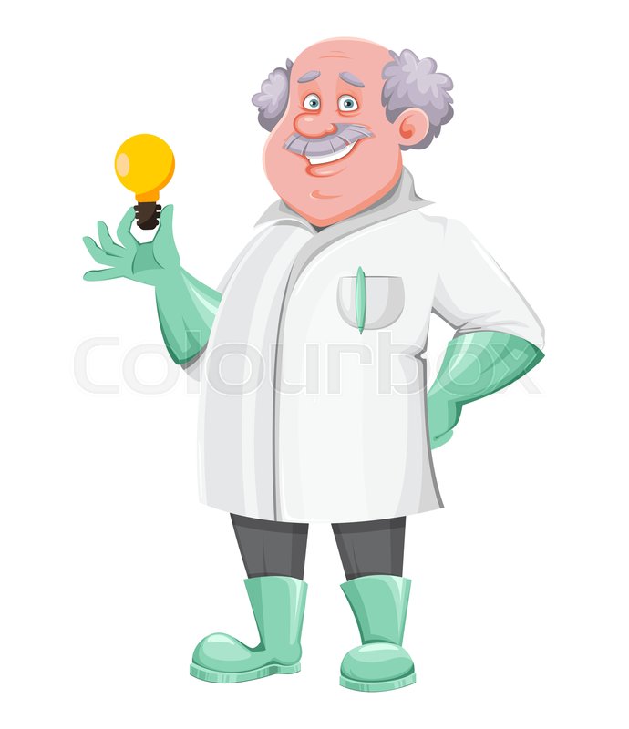Professor cartoon character having a ... | Stock vector | Colourbox