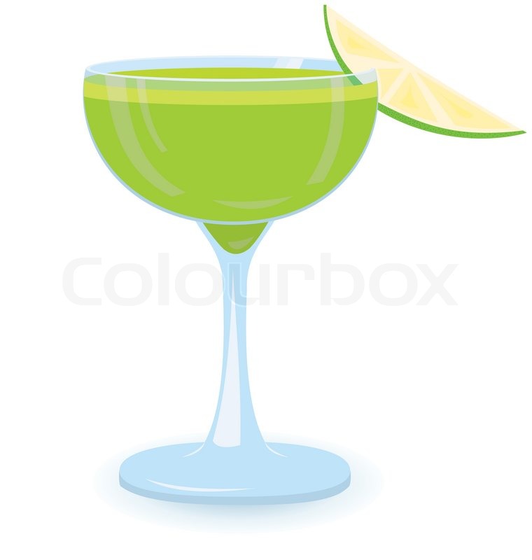 Green Cocktail Vector Illustration Stock Vector Colourbox