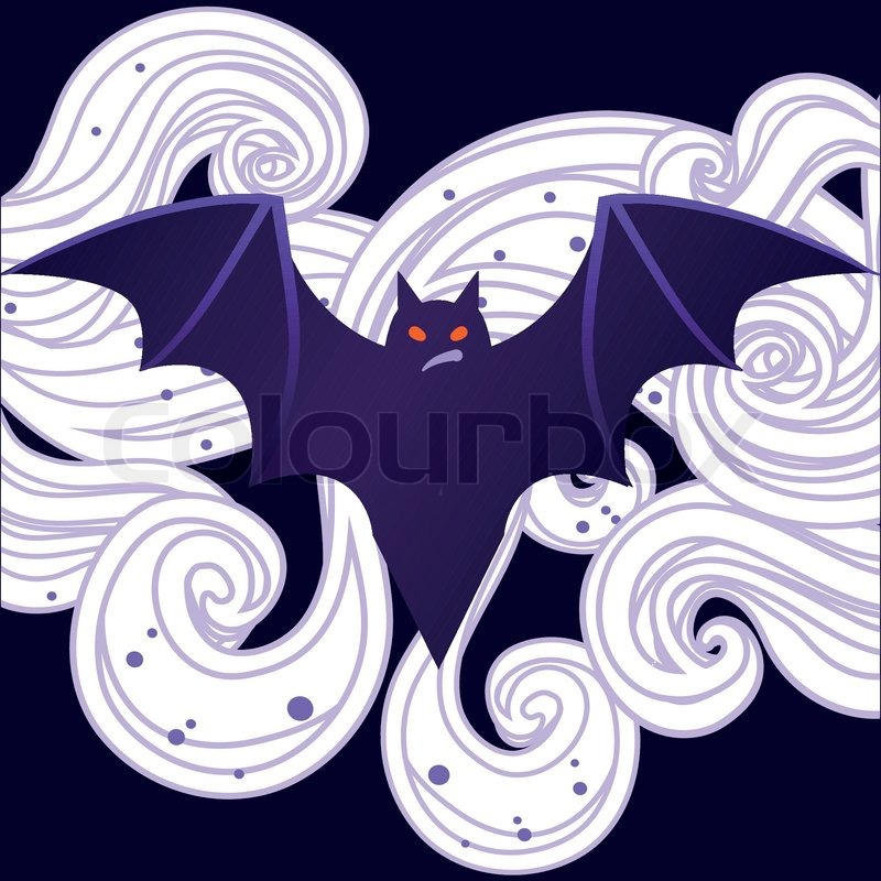 Halloween cute angry bat | Stock vector | Colourbox
