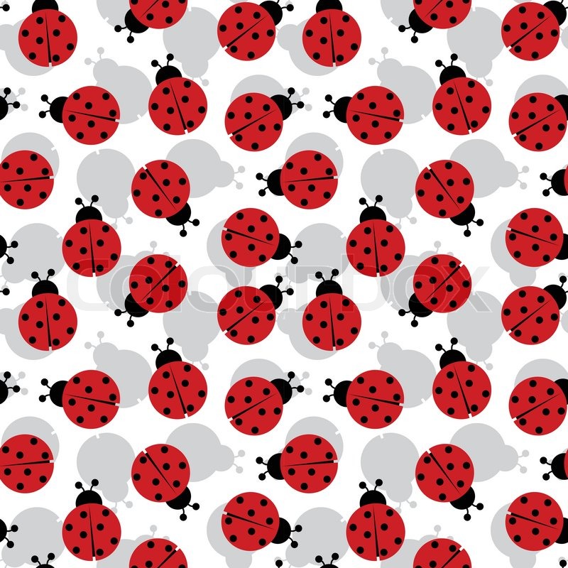 Ladybugs seamless texture | Stock vector | Colourbox