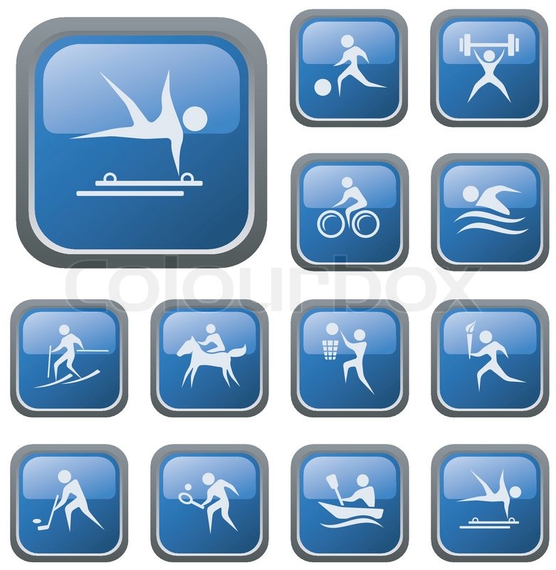 Sport button set | Stock vector | Colourbox