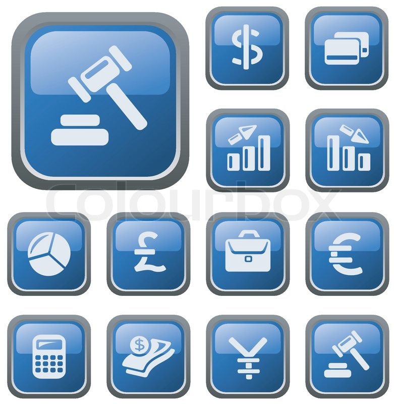 Finance button set | Stock vector | Colourbox
