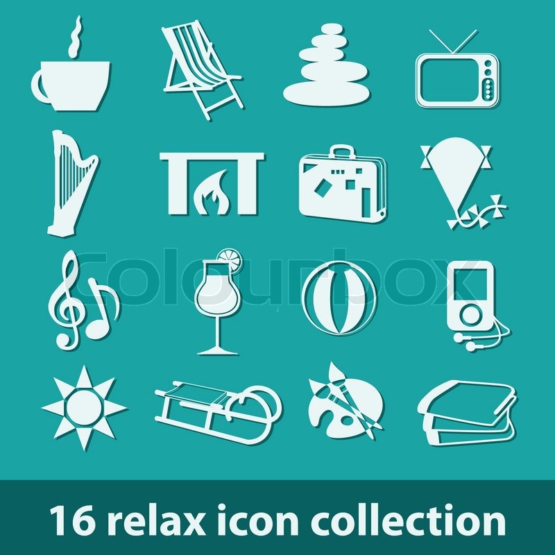 16 relax icon collection | Stock vector | Colourbox