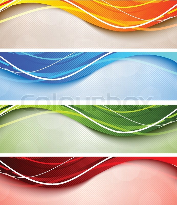 Set of wavy banners | Stock vector | Colourbox