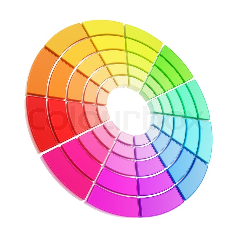 Color range spectrum circle round ... | Stock image | Colourbox