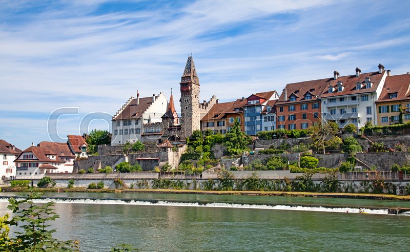Bremgarten old town near Zurich, ... | Stock image | Colourbox