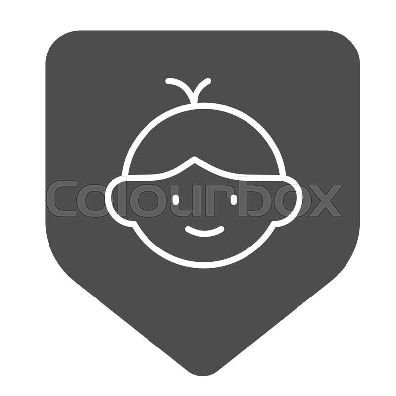 Child under protection solid icon, 1st ... | Stock vector | Colourbox