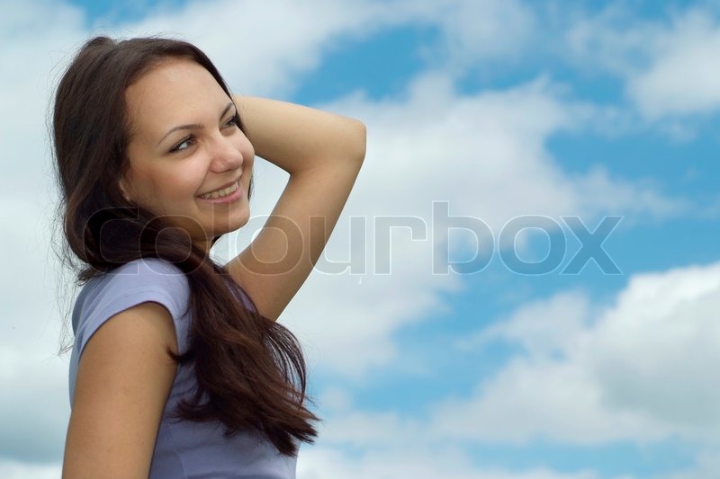 Superb girl with a sweet expression on ... | Stock Photo | Colourbox