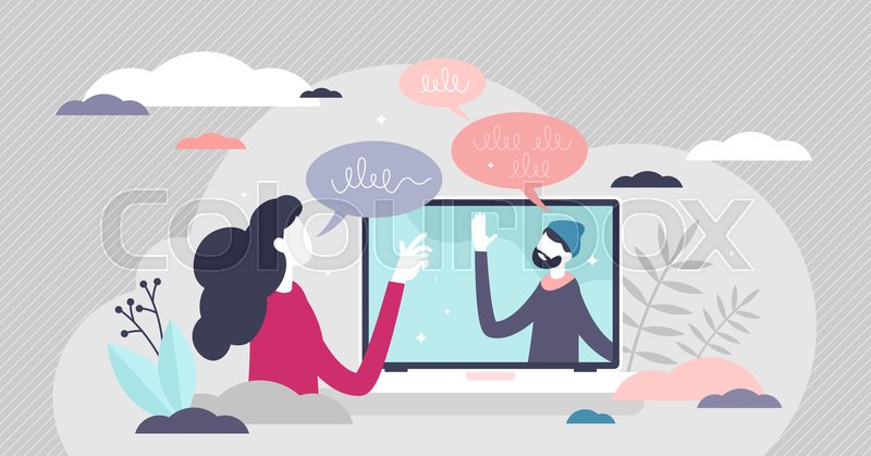 Video call vector illustration. ... | Stock vector | Colourbox