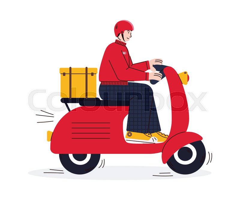 Delivery Scooter Vector