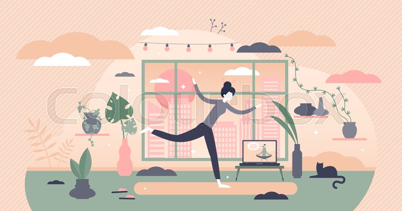 Morning exercise vector illustration. ... | Stock vector | Colourbox