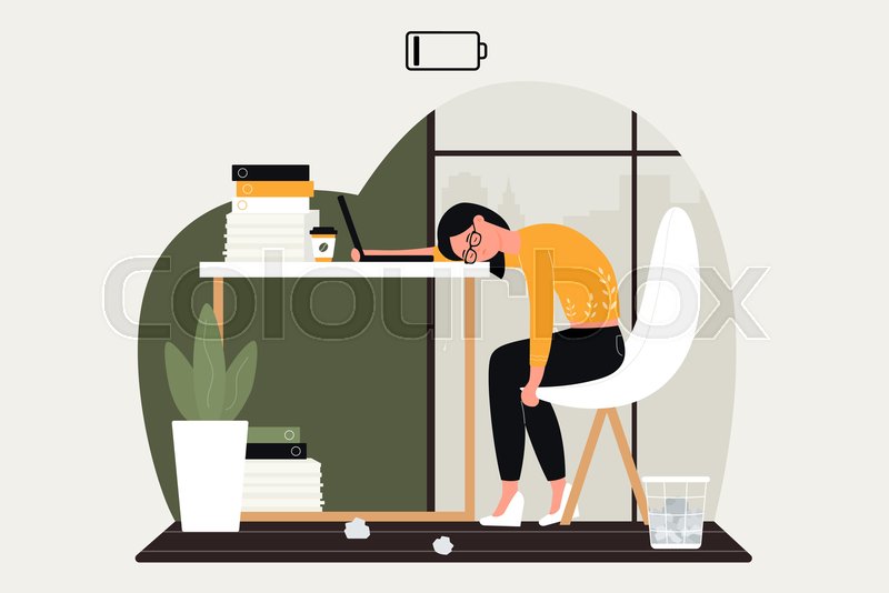 Work problem vector illustration. ... | Stock vector | Colourbox
