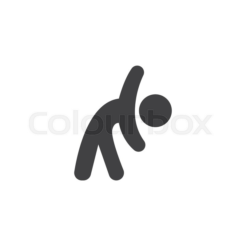 Body stretching exercise vector icon. ... | Stock vector | Colourbox