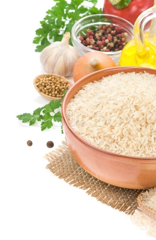 Rice and vegetable with food spices | Stock image | Colourbox