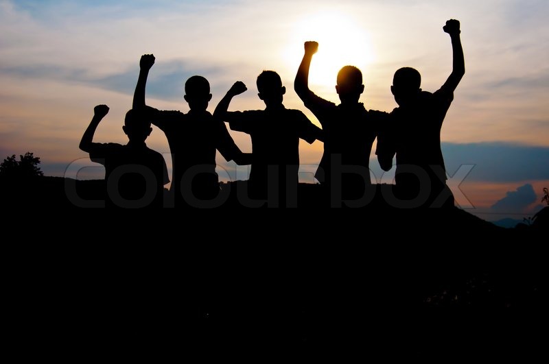 Happy and victory together | Stock image | Colourbox