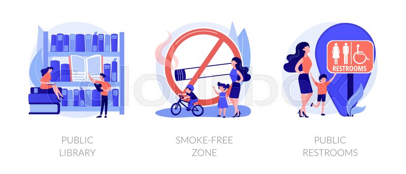 Urban places flat icons set. City ... | Stock vector | Colourbox