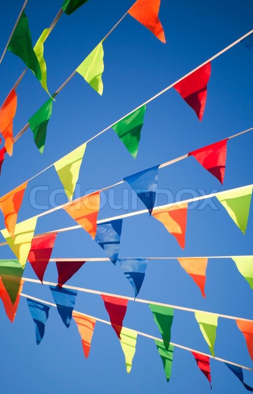 Bright colorful triangle flag banner | Stock image | Colourbox