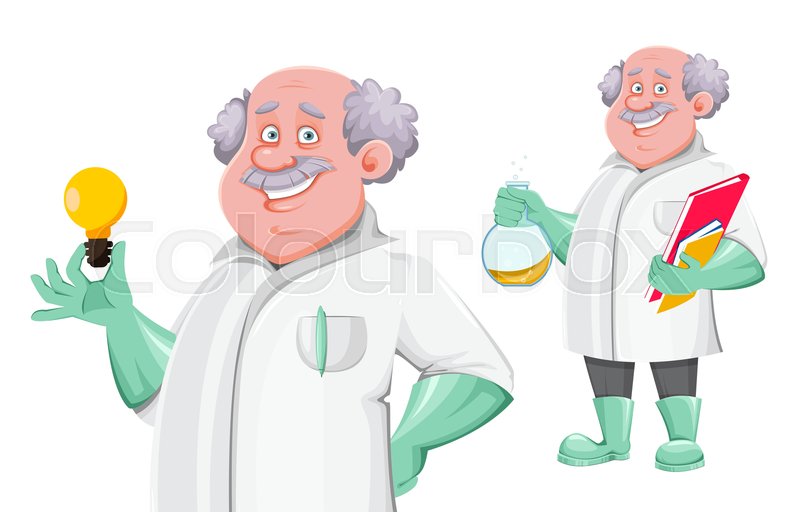 Professor cartoon character, set of ... | Stock vector | Colourbox