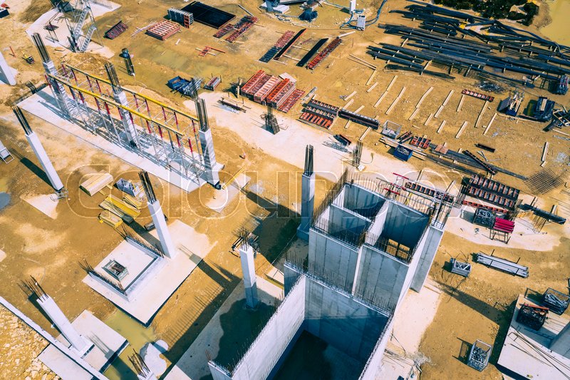 Construction site from above. Aerial ... | Stock image | Colourbox