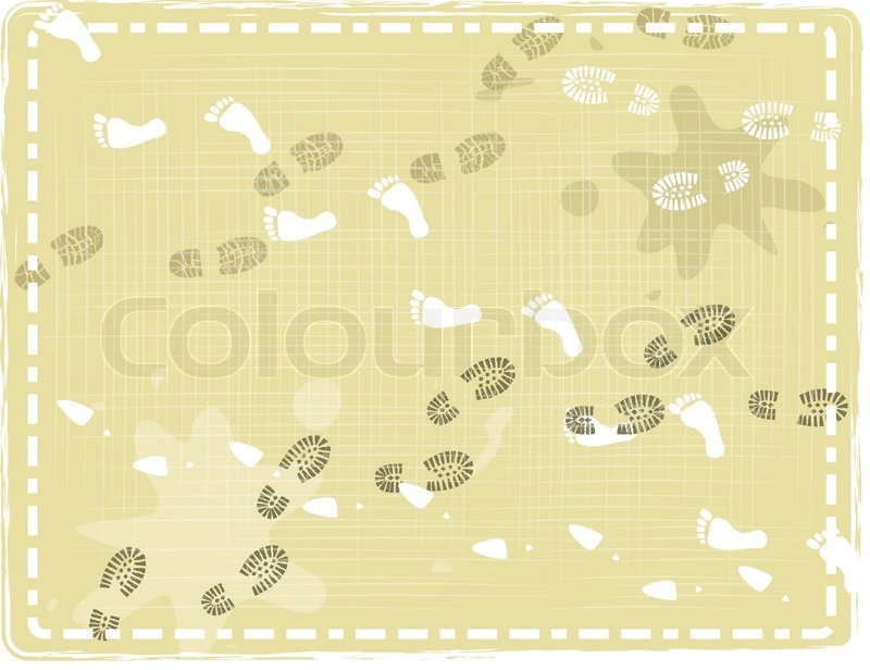 Abstract foot prints | Stock vector | Colourbox